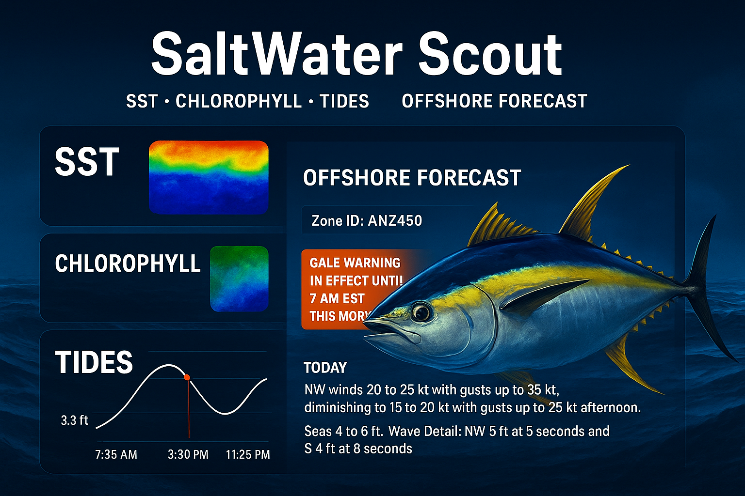 SaltWater Scout — Best Fishing App & Boating App | Marine Weather ...
